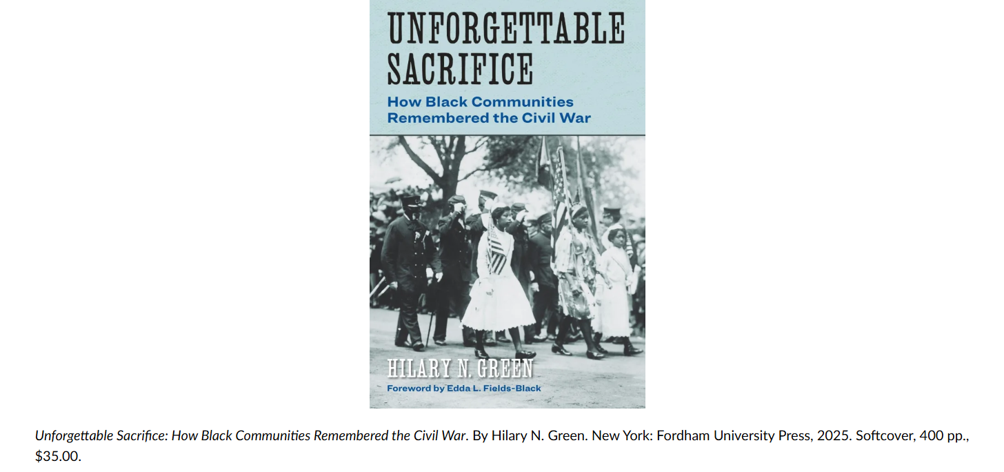 Book Review: Unforgettable Sacrifice: How Black Communities Remembered ...